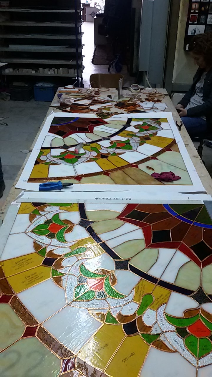 ART VİTRAY kubbe vitray kubbe vitrayı tavan vitrayı,kubbe vitray ...