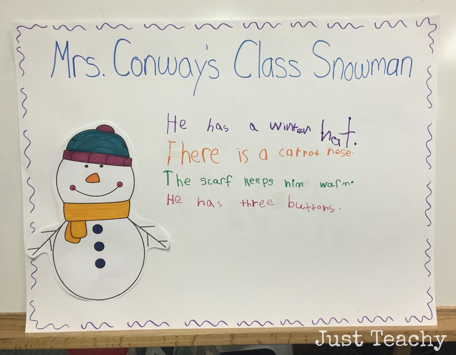 Snowman Interactive Writing | Just Teachy