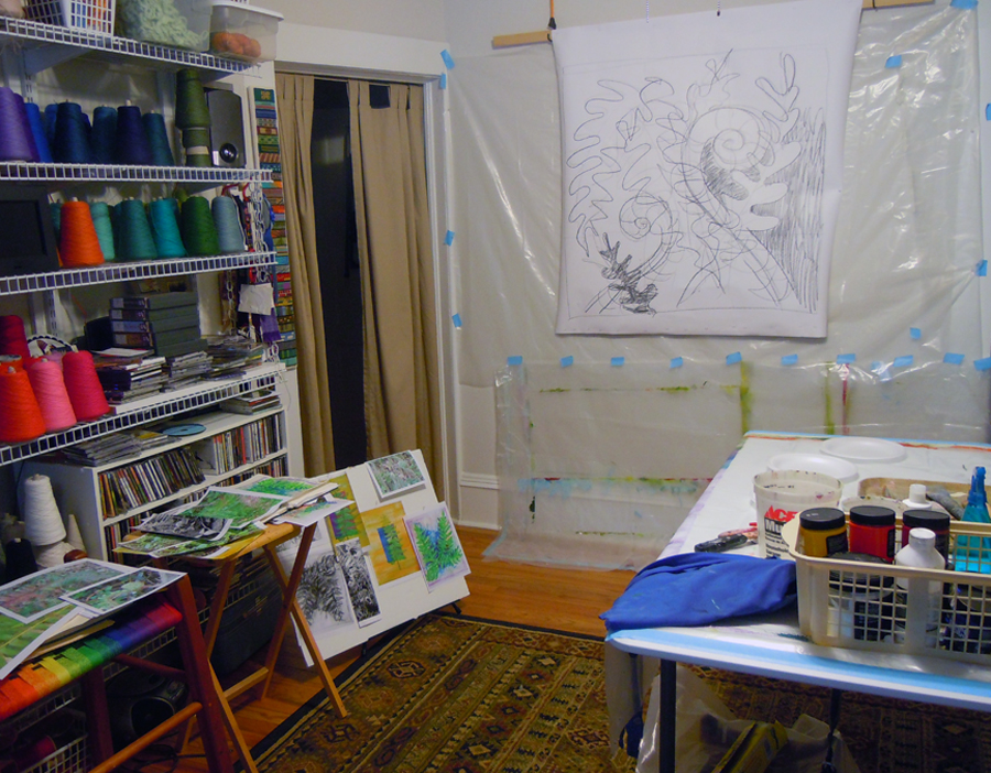 works in progress : Next tapestry design begins to grow