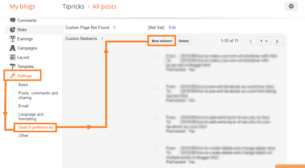How To Redirect A Url To Another Url In Blogger Tipricks