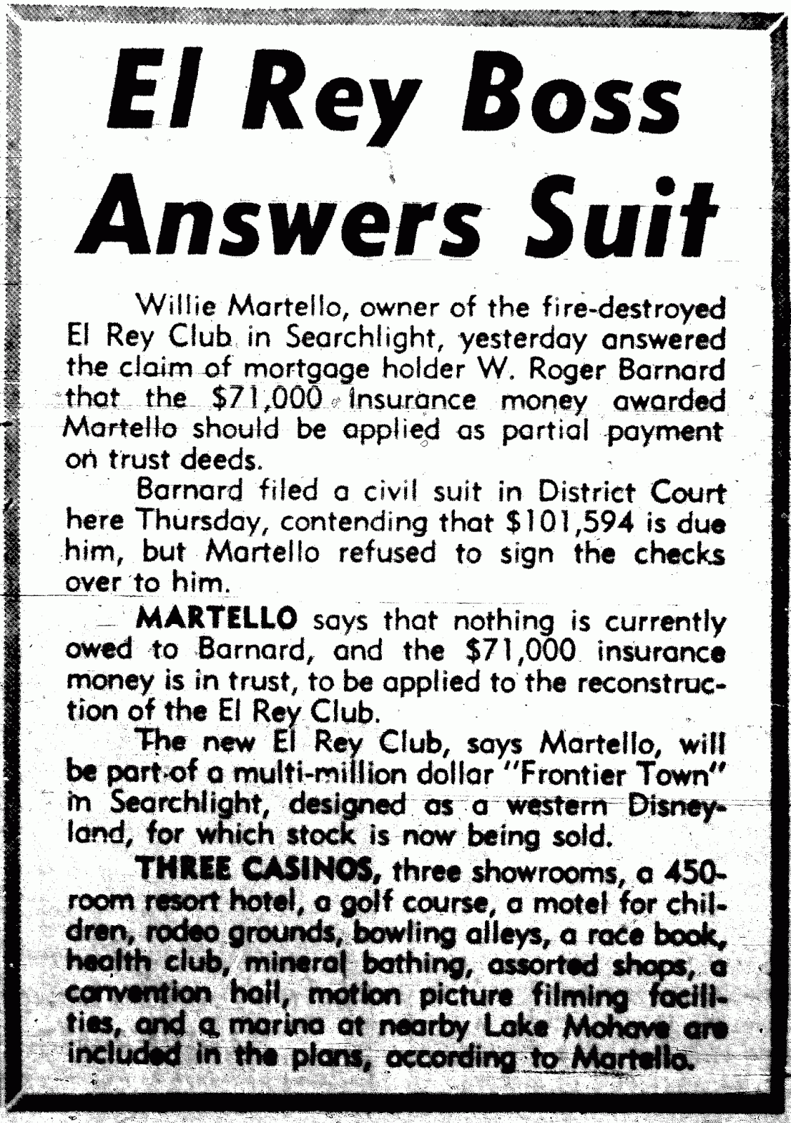 The King of Casinos: Willie Martello and the El Rey Club: September 2013