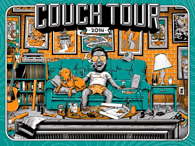 INSIDE THE ROCK POSTER FRAME BLOG: Darin Shock Couch Tour Poster Release