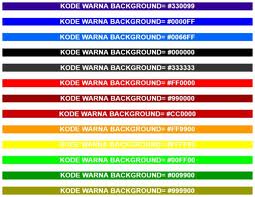 Kode Warna | ALL Information