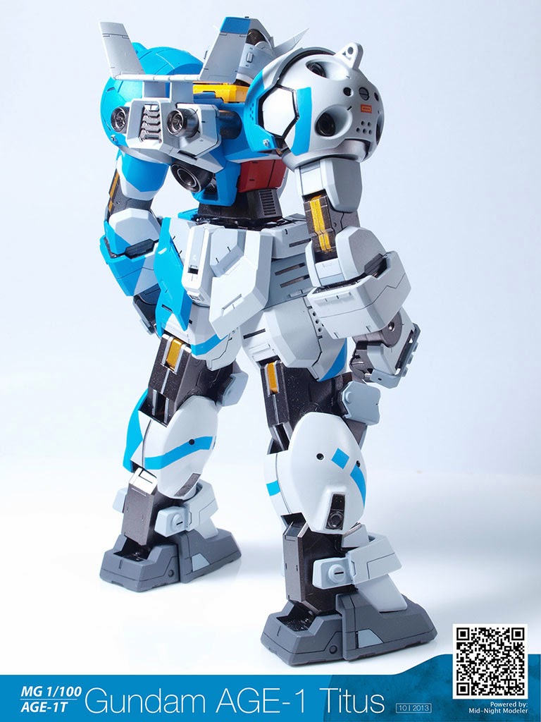 Custom Build: MG 1/100 Gundam AGE-1T Titus "Amuro Ray Colors"