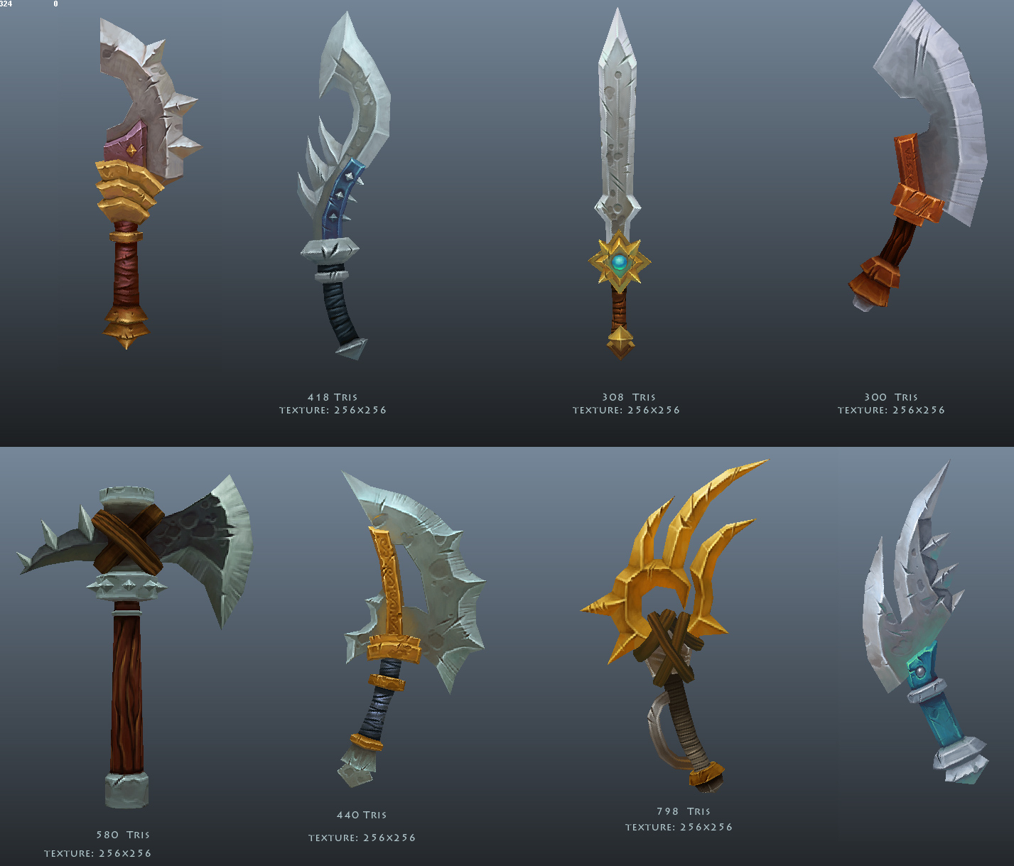 3D Maya. Дневник.: Swords. Low Poly