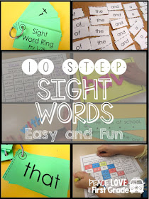 Peace, Love, and First Grade: SIGHT WORDS IN 10 EASY STEPS