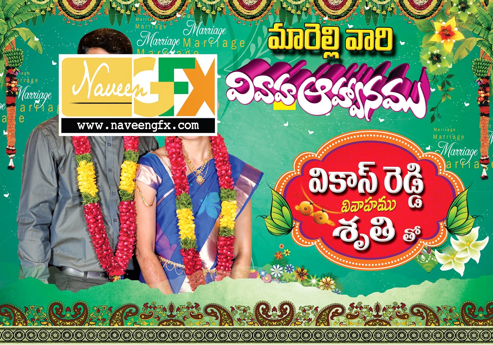 Wedding Flex Design | naveengfx