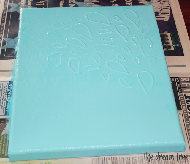 the dream tree: {diy} puff paint on canvas.