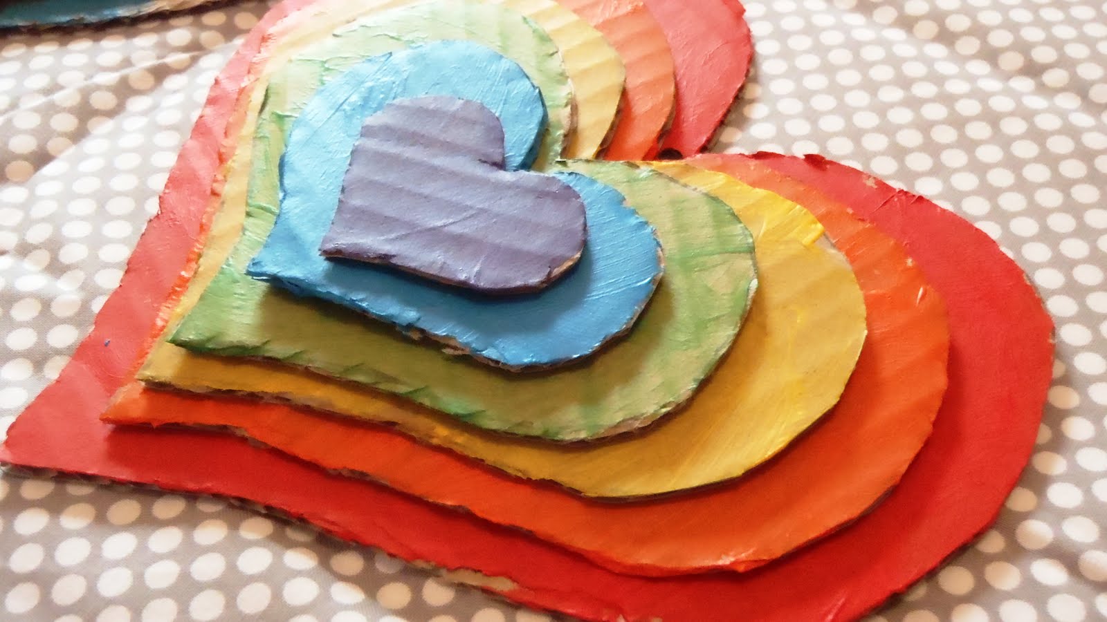 A Little Learning For Two: Rainbow Stacked Hearts
