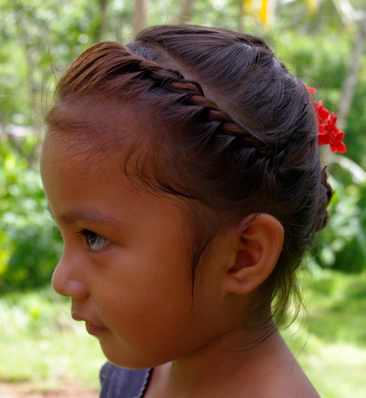 Braids & Hairstyles for Super Long Hair: Micronesian Girl~ Rope Braid Updo