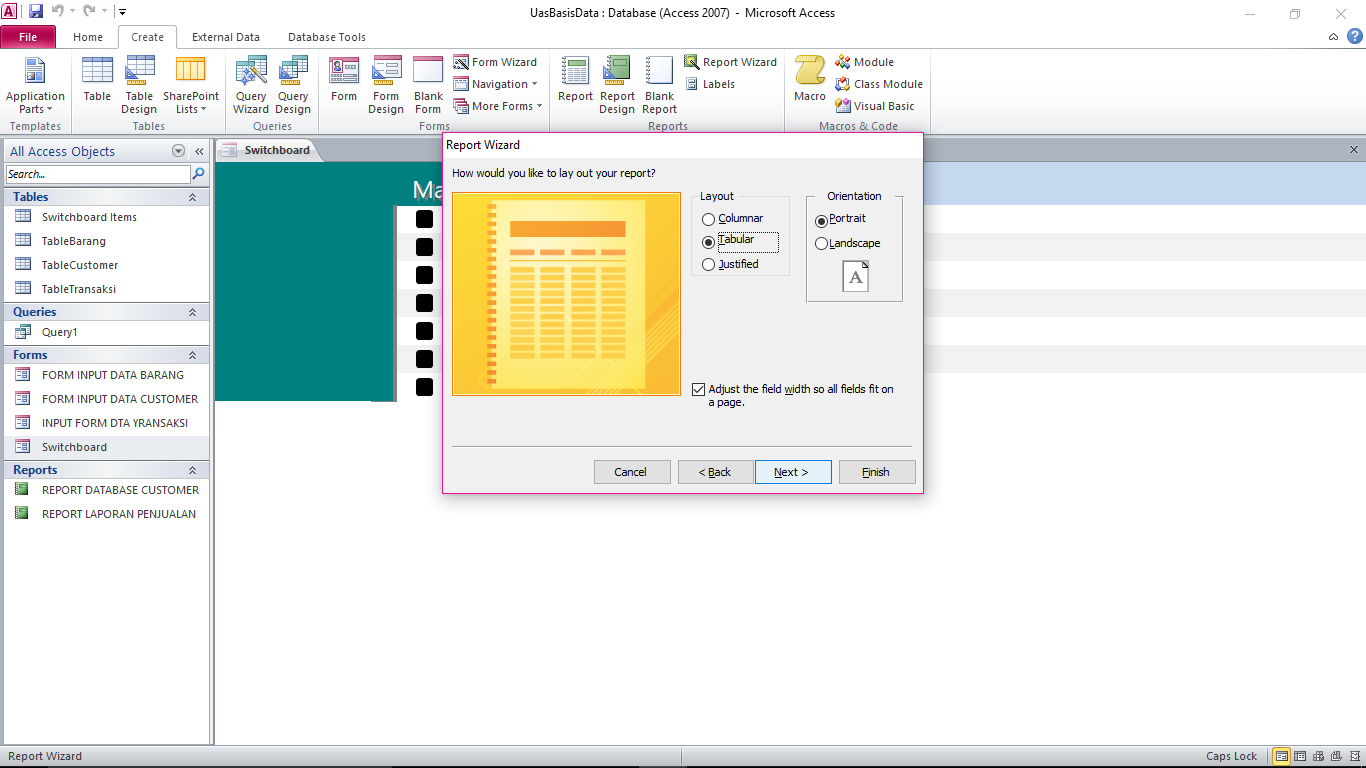 Endang Suyanti~: Membuat Database Dengan Form, Report dan Switchboard ...