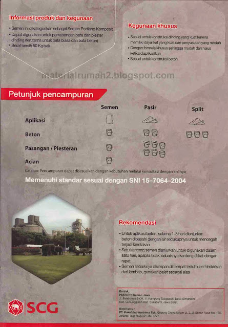 Mengenal Semen Portland Komposit SCG - Rumah Material