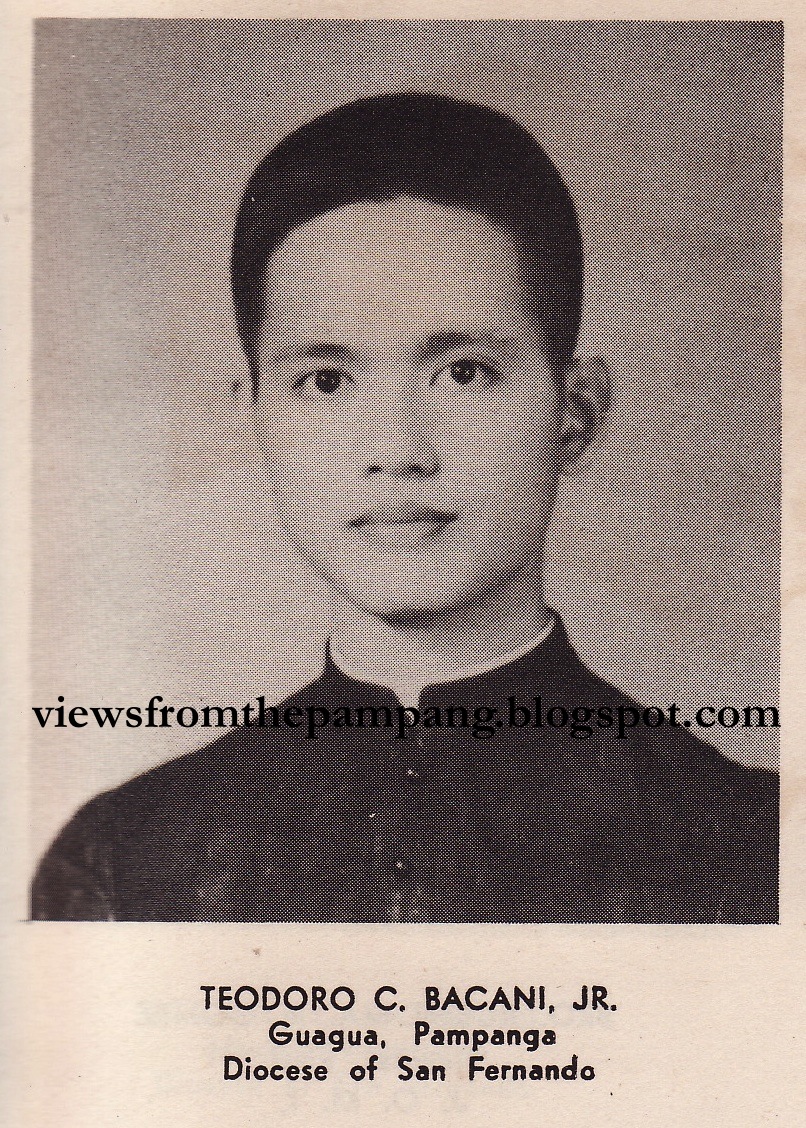 VIEWS FROM THE PAMPANG: *322. His Seminary Yearbook: BISHOP TEODORO C ...