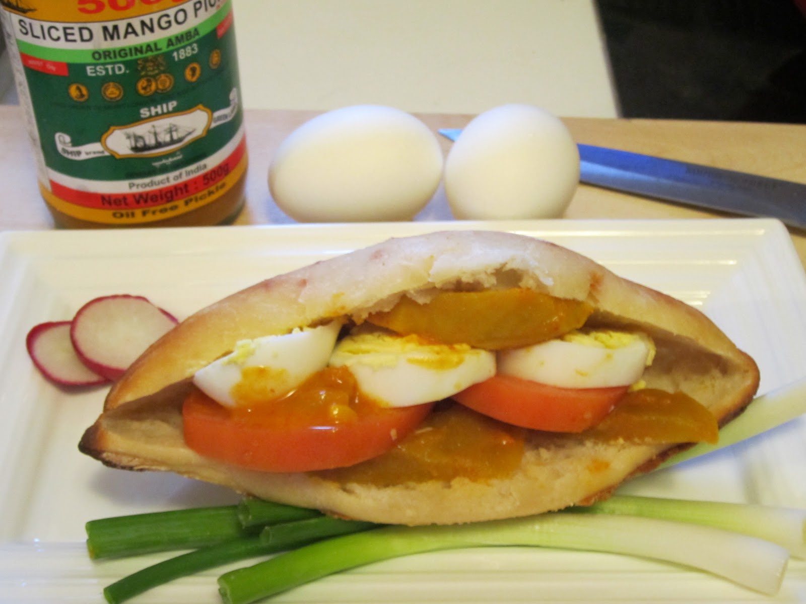 The Iraqi Family Cookbook: Iraqi Amba Sandwich عمبة بالصمون