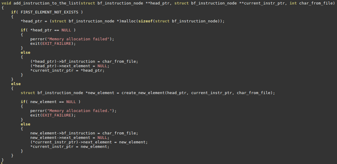 Brainfuck Interpreter in C - second day