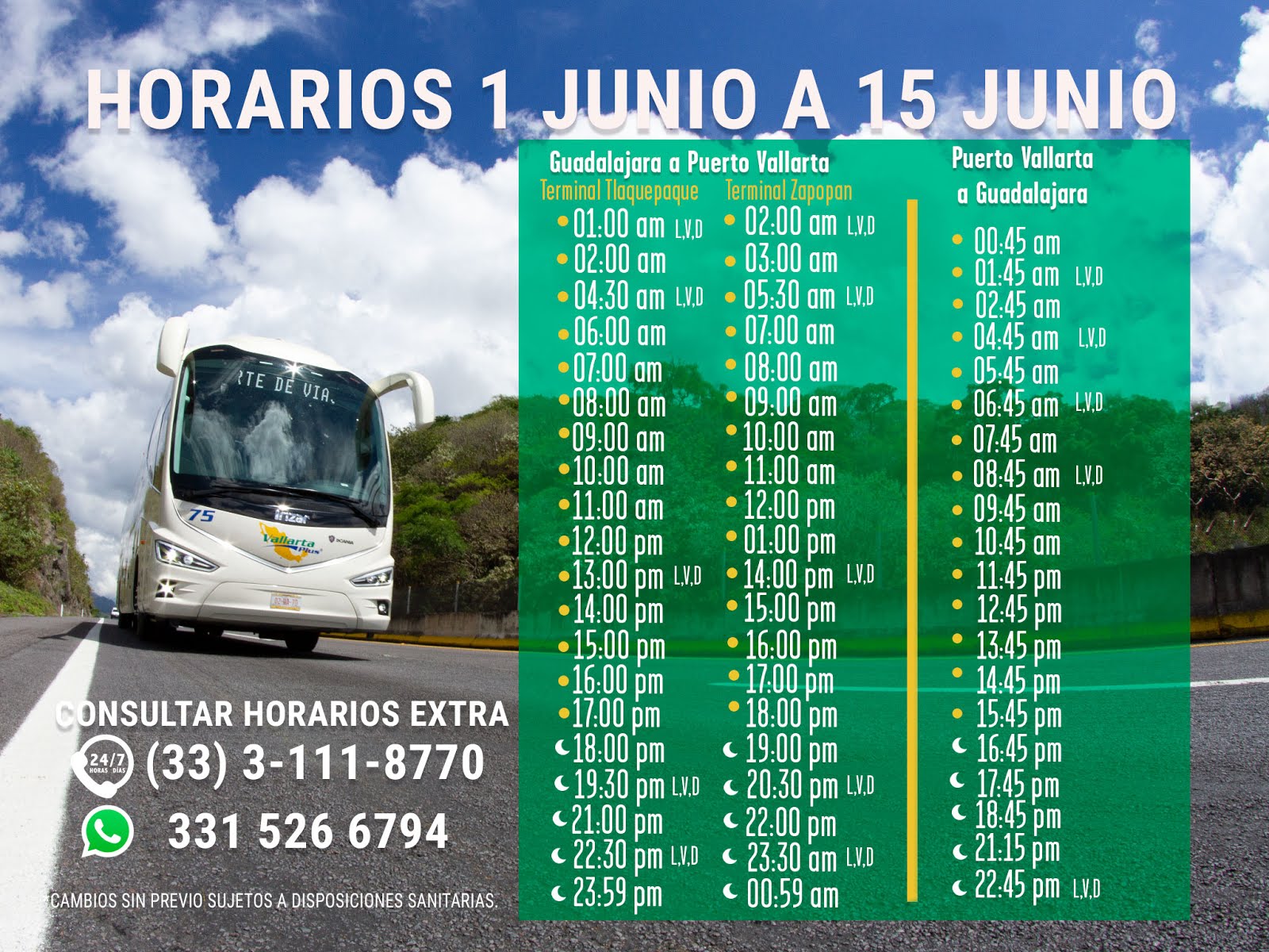 Vallarta Plus incrementa sus frecuencias de servicio