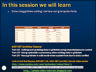 Sql server, .net and c# video tutorial: Part 21 - GridView Template Field