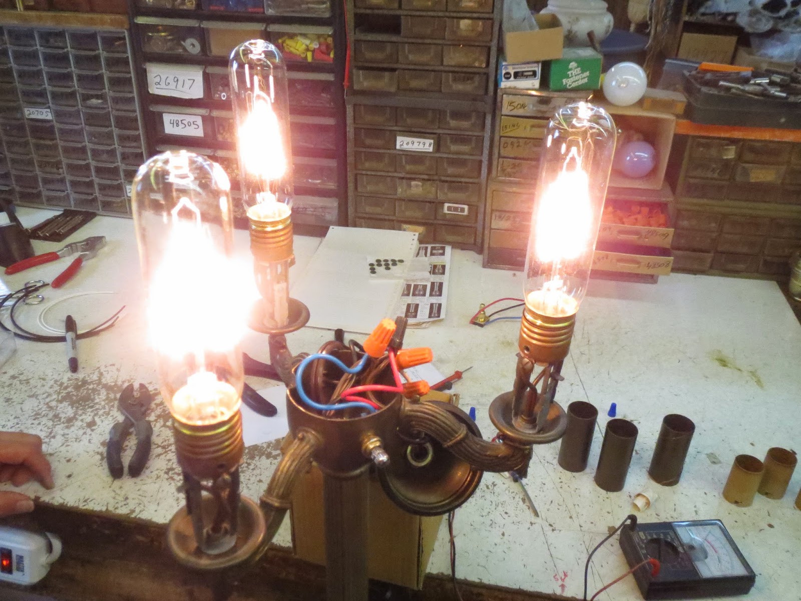 Lamp Parts and Repair | Lamp Doctor: Broken Antique Brass Reflector ...