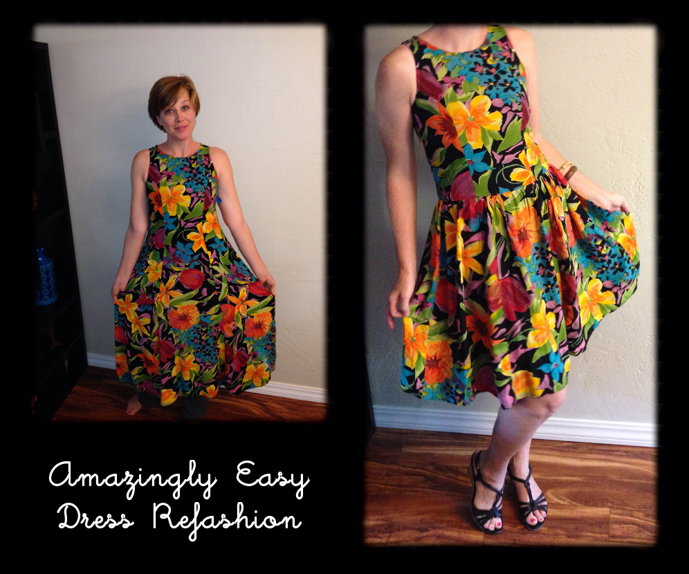 Feeling Kinda Thrifty: Amazingly Easy Dress Refashion