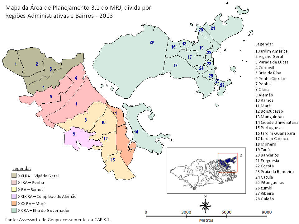 CAP 3.1 - Saúde Presente na AP 3.1: Território da AP 3.1