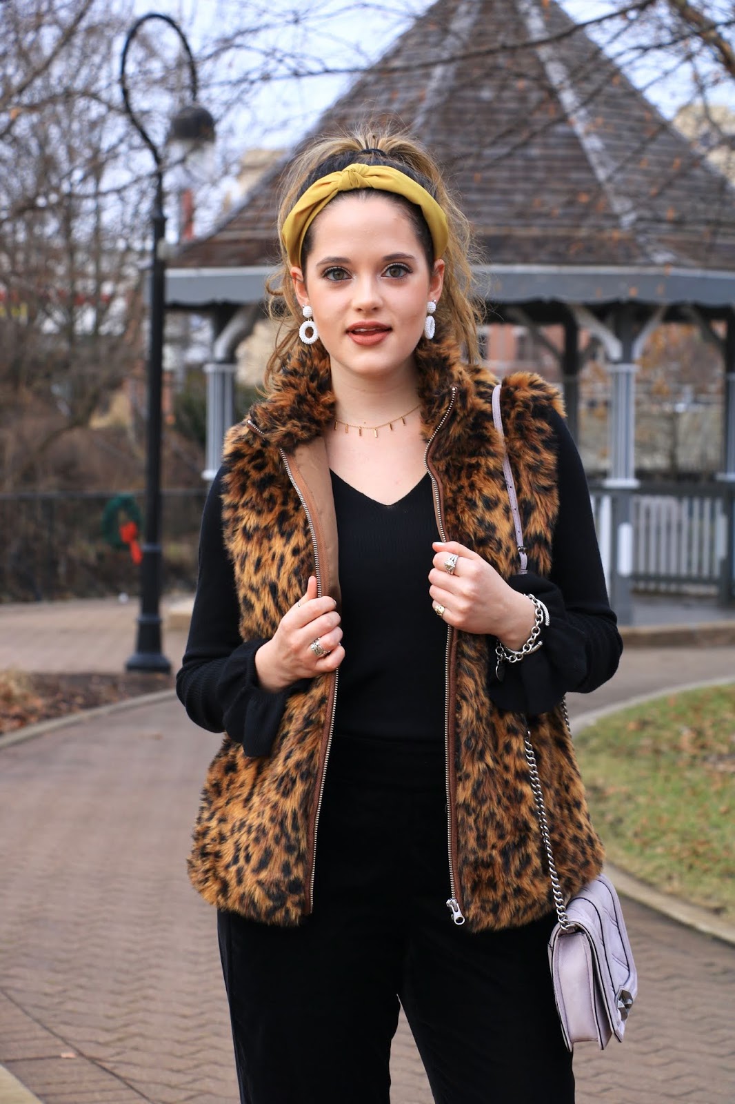 Kathleen's Fashion Fix: Spotted Comfort // Leopard Vest + Velvet Pants