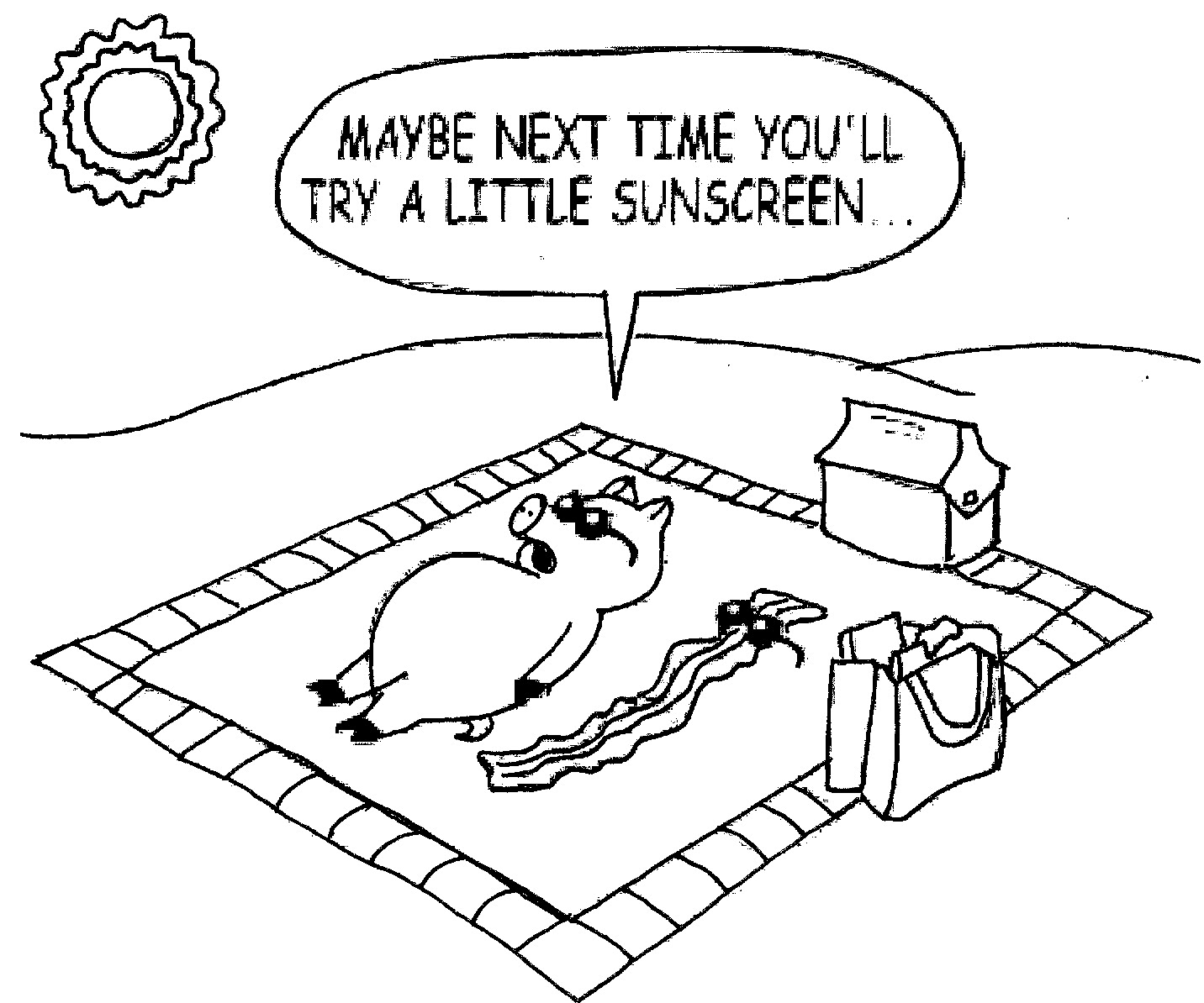 Sunscreen Coloring Page Coloring Coloring Pages