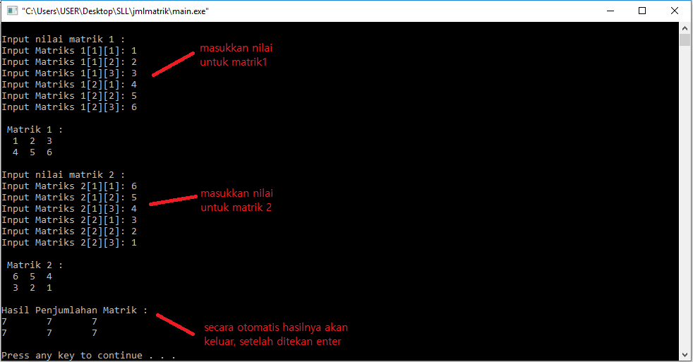 Membuat Matrik dengan Bahasa Pemrograman C - KETUTRARE