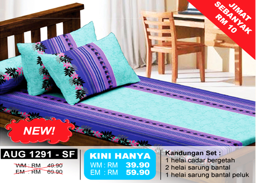 Cadar Asmida: SET CADAR SINGLE FITTED (4PCS)