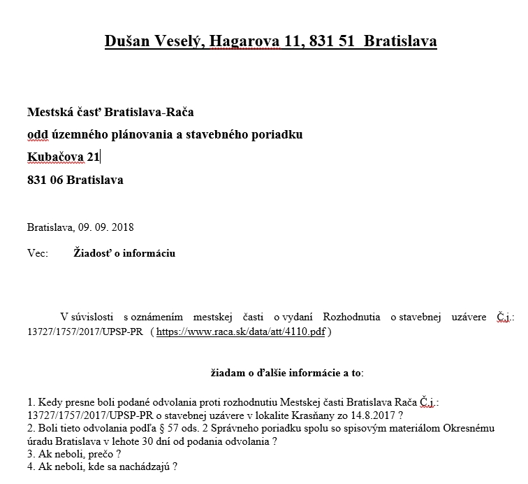 Ako pracuje stavebný úrad v Rači - Dušan Veselý