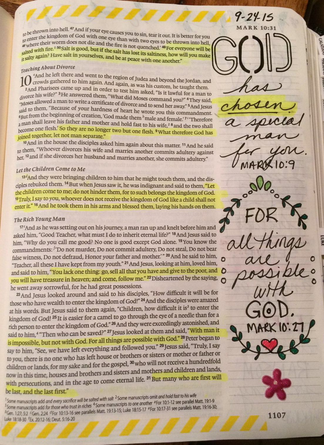 LIFE AT TRACEY SPEED: BIBLE JOURNALING....MARK