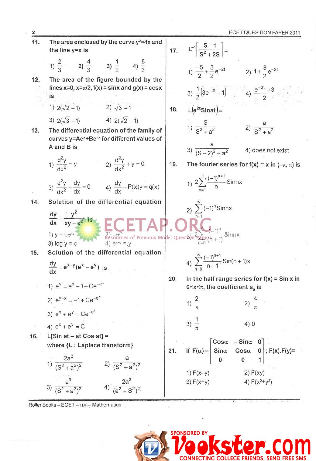 ECETAP - 2016, Previous, Model Papers, Question Papers EEE,ECE,SCE,CIVIL,MECHANICAL.: ecet ...