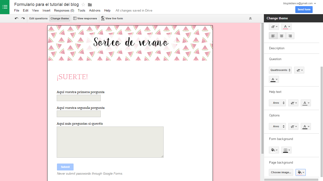 Cómo personalizar un formulario de Google Docs | Personalización de Blogs