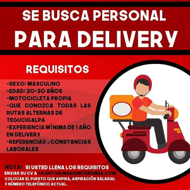Se busca personal para Delivery - Tegucigalpa