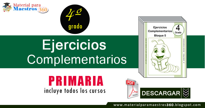 Ejercicios Complementarios Bloque 5 - Cuarto Grado primaria