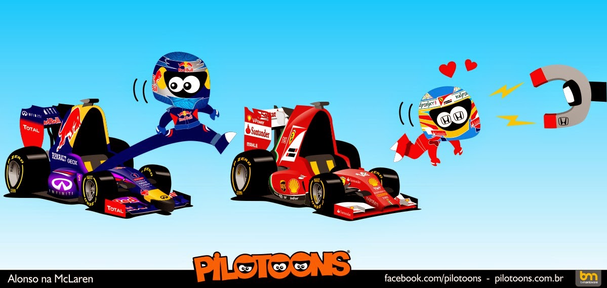 Continental Circus: Formula 1 em Cartoons - Alonso fora da Ferrari ...