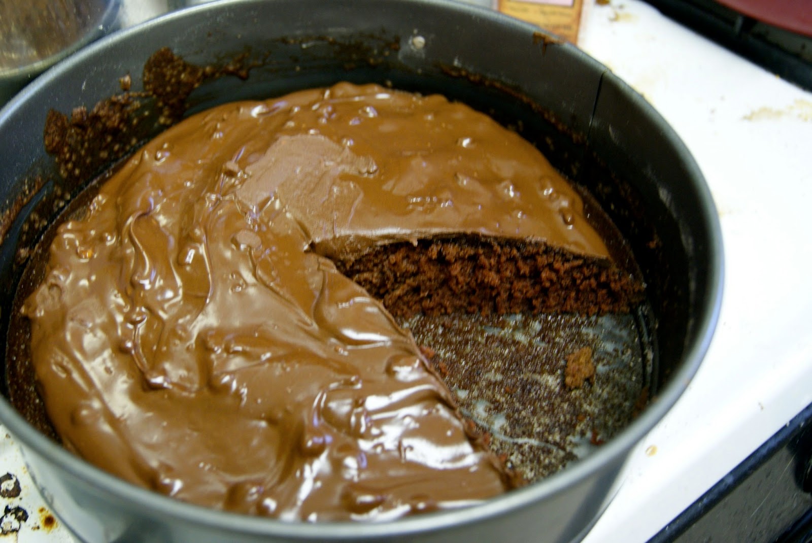 Great depression one pan Chocolate Cake - no milk, eggs or butter