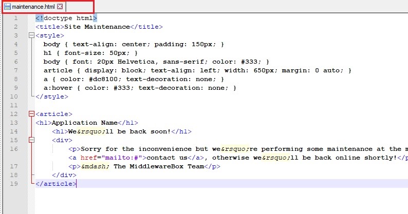 MiddlewareBox: Redirect traffic during maintenance or downtime using Apache.
