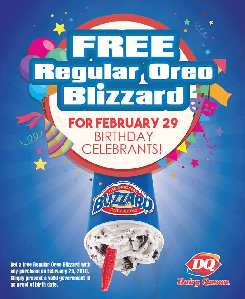 Manila Shopper: Dairy Queen Leap Year Promo: February 29 2016