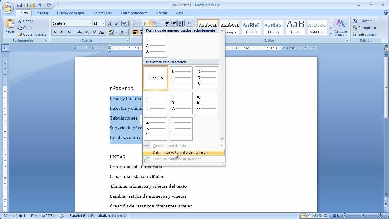TUTORIAL BÁSICO DE MICROSOFT WORD 2013: FORMATO AVANZADO DE PARRAFOS