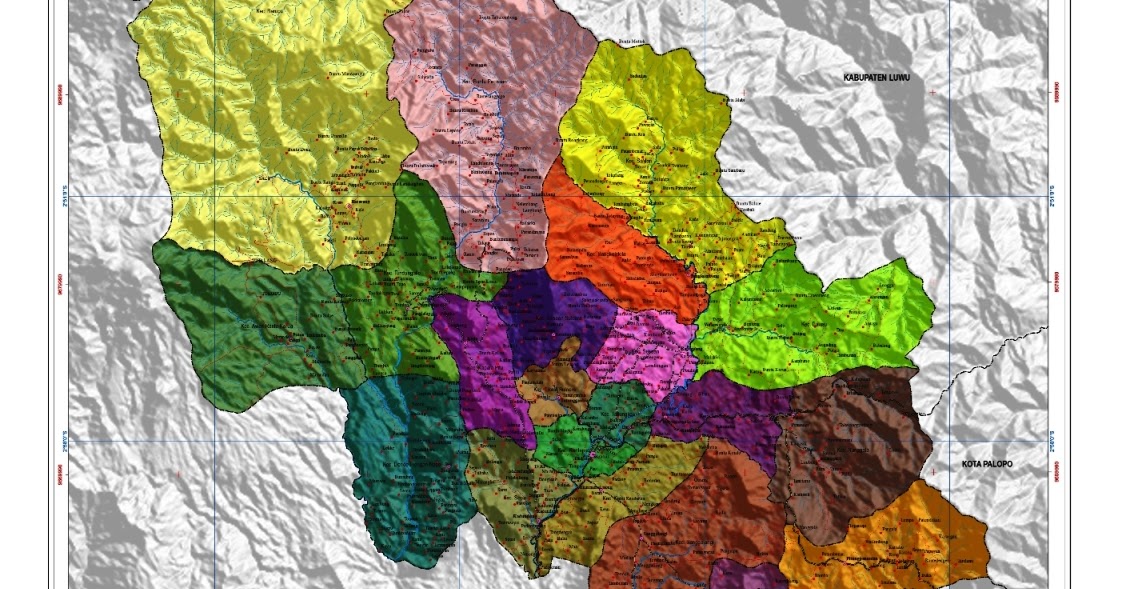 Peta Kabupaten Toraja Utara