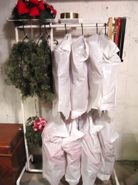 Sew Many Ways...: Wreath Storage…Using a Coat Rack
