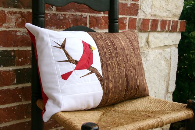 P A J A M A M A M A || A DIY & Homeschool Blog: Finished Cardinal Pillow