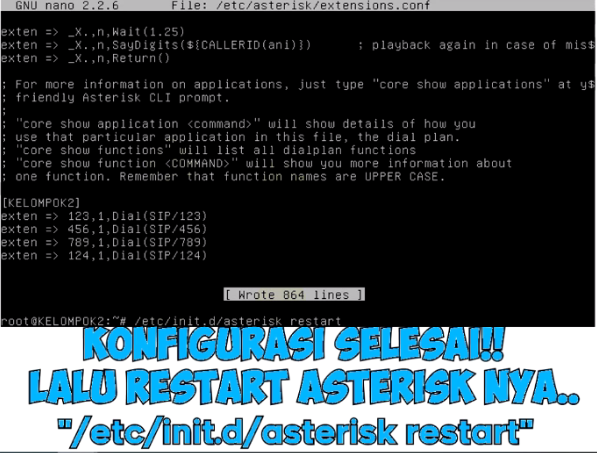 TUTORIAL INSTALASI ASTERISK DI SERVER DEBIAN DAN KONFIGURASI VOIP ASTERISK