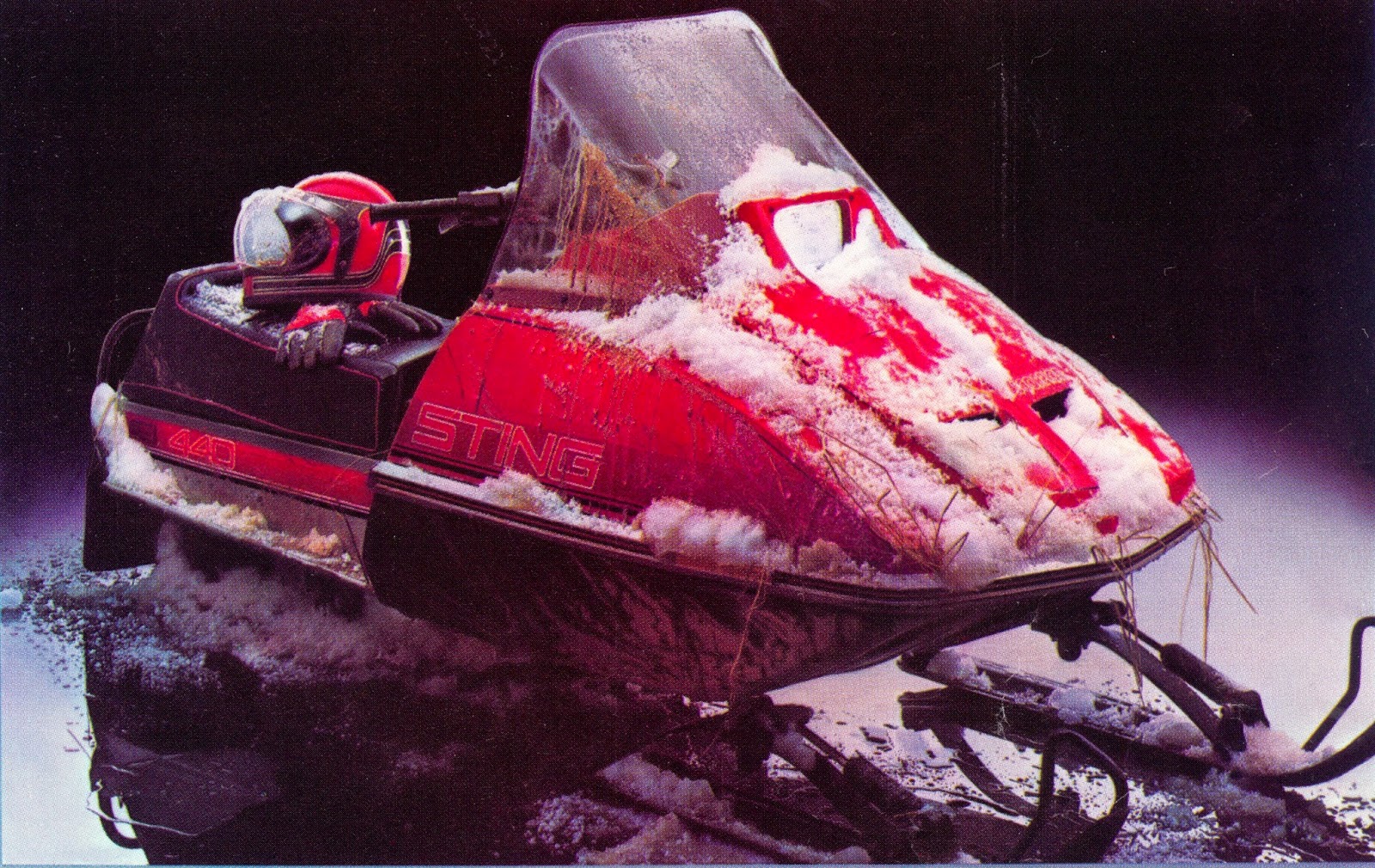 CLASSIC SNOWMOBILES OF THE PAST: 1981 SCORPION STING AFTER A HARD RIDE