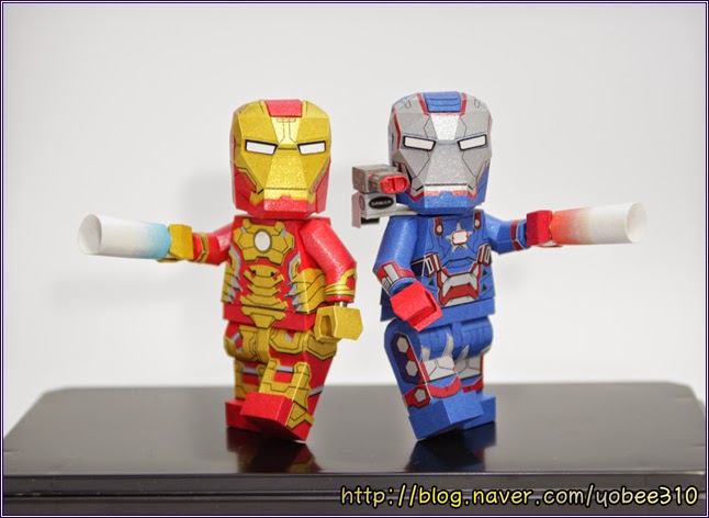YOBEE'S LEGO MINI-FIGURE PAPER CRAFT: Lego Iron-Patriot Paper Craft