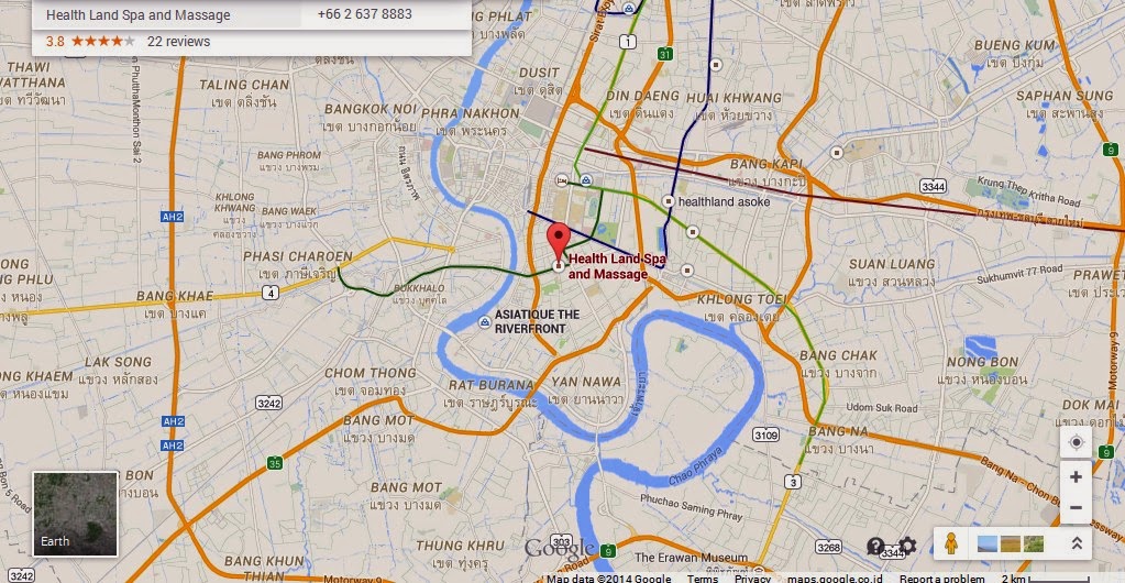 Pinklao / Health Land Spa & Massage Bangkok Map - Tourist Attractions ...