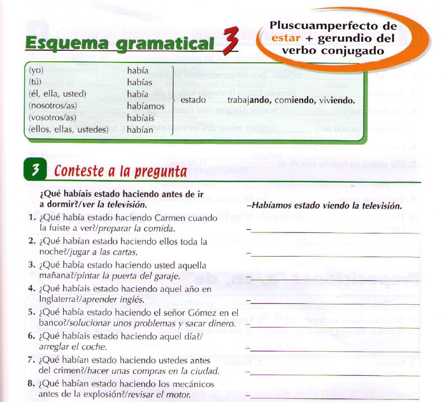 Español: Pretérito pluscuamperfecto de Indicativo