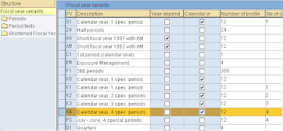 Definition of fiscal year variant and Assignment