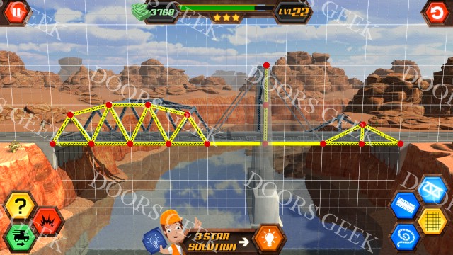 Bridge Construction Simulator [Medium] Level 22 ~ Doors Geek