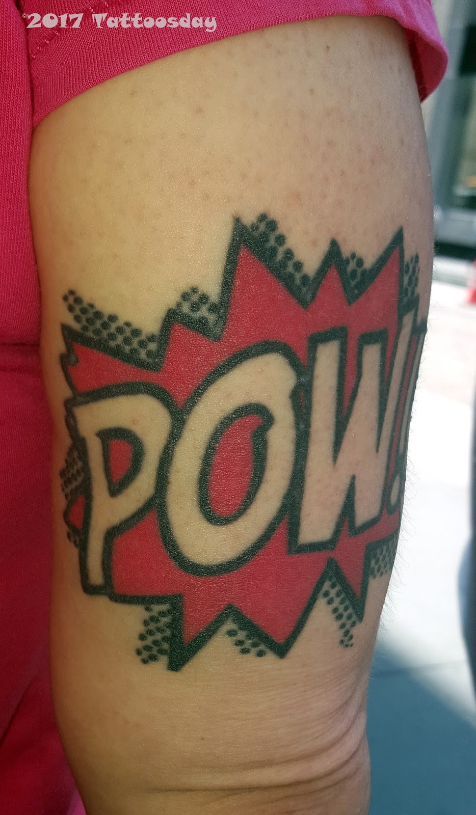 Tattoosday (A Tattoo Blog): POW! Jes Has a Super Heroic Tattoo